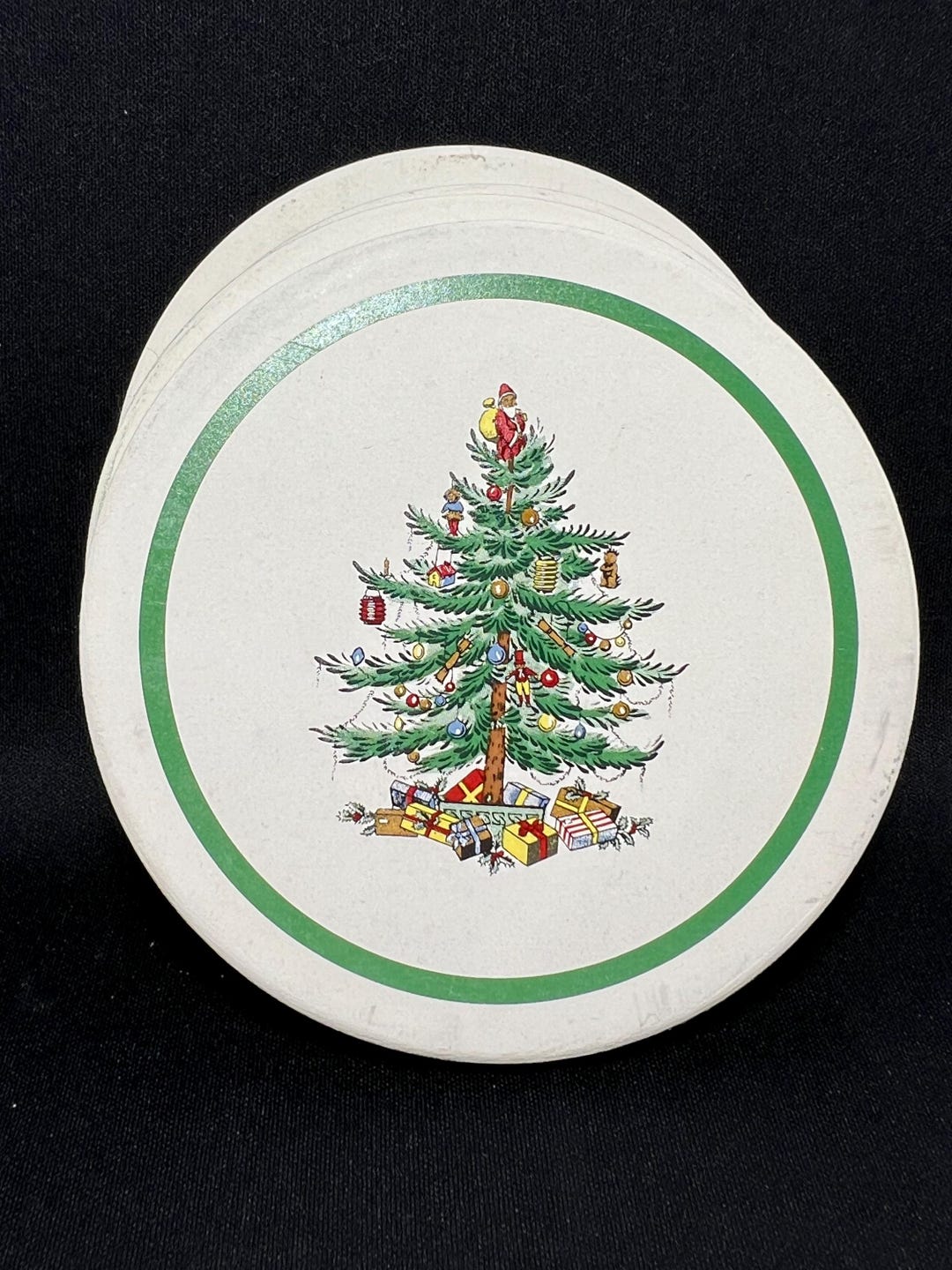 Vintage Spode Pimpernel Set of Four Ceramic 4” Coasters With Cork Back ...