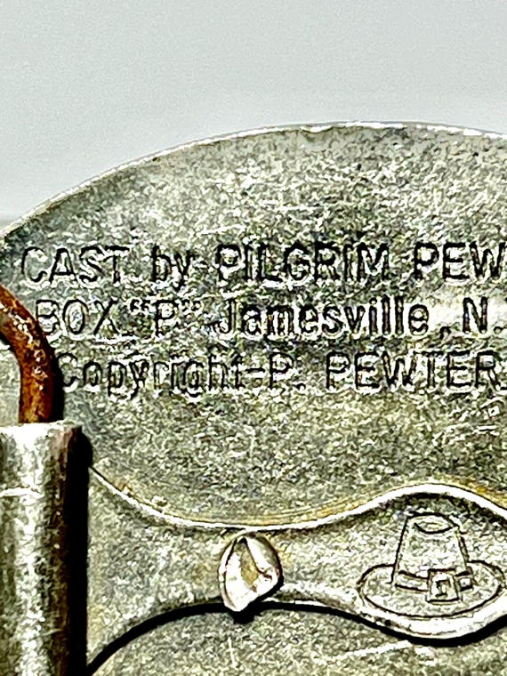 Vintage Pilgrim and Puritan Pewter Belt Buckles Desig… - Gem