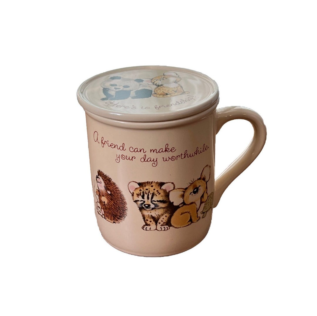 Vintage Hallmark Mug Mates Adorable Animals Coffee Tea Mug With Lid ...