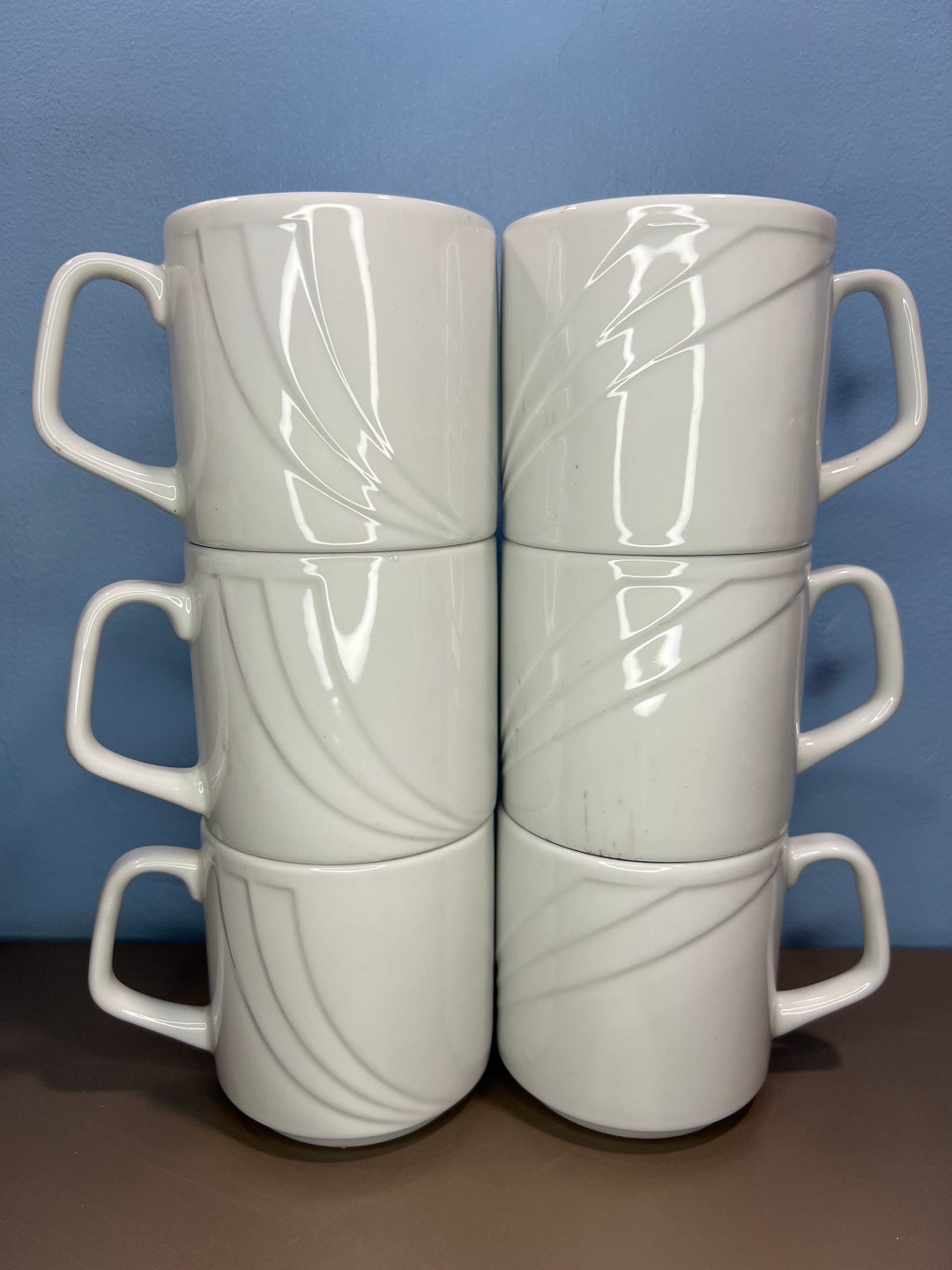 Set of 6 Delco Royal Ceramicor Porcelain Coffee Tea Mugs - Etsy