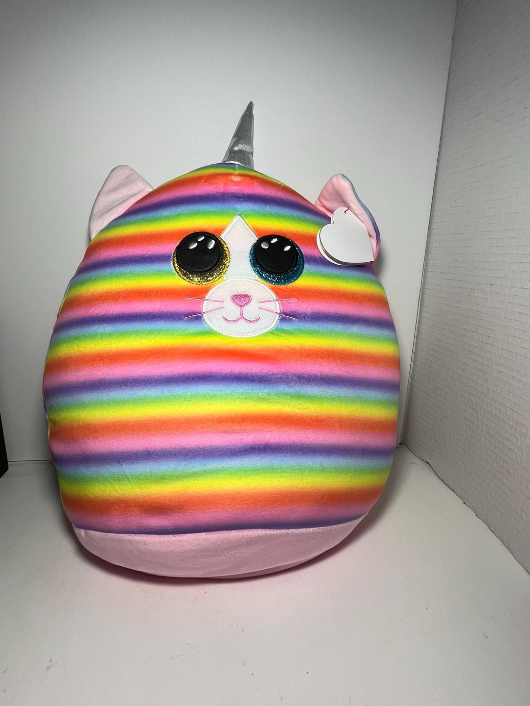 TY Squish-a-boos Large 14” Heather the Unicorn Cat Pillow Plush NWT ...