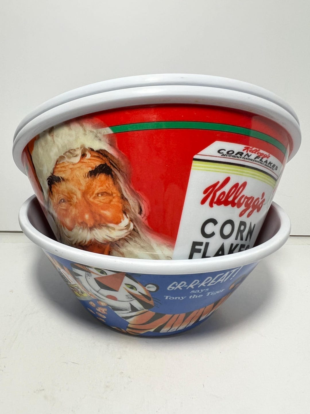 Kelloggs 100th Anniversary Plastic Cereal Bowls Frosted Corn Flakes ...