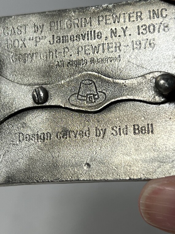 Vintage Pilgrim and Puritan Pewter Belt Buckles Desig… - Gem