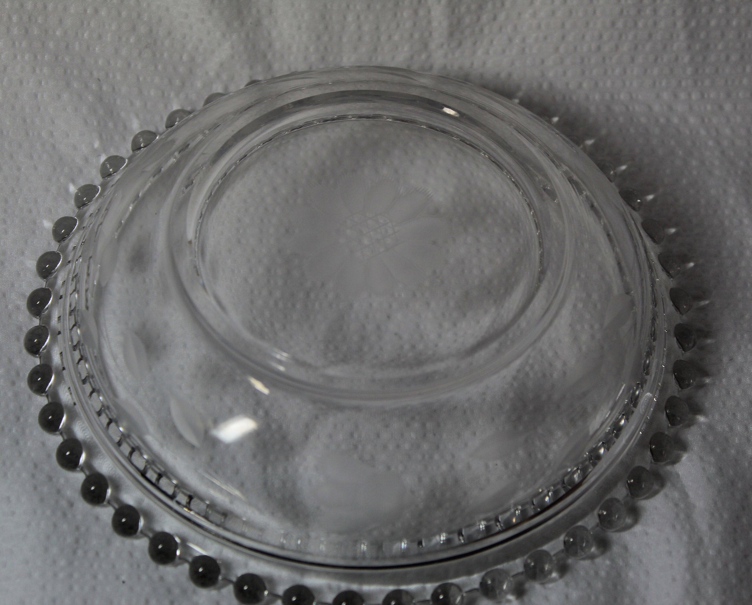 Hughes Cornflower Crystal Bowl, Dish, Imperial Glass Co., C.1950's-80's ...