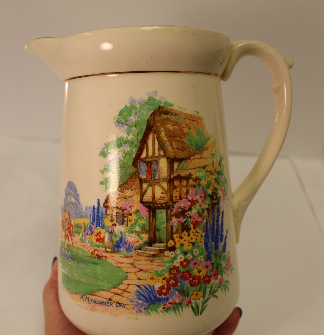 Pitcher a Midsummer Day Falcon Ware - Etsy