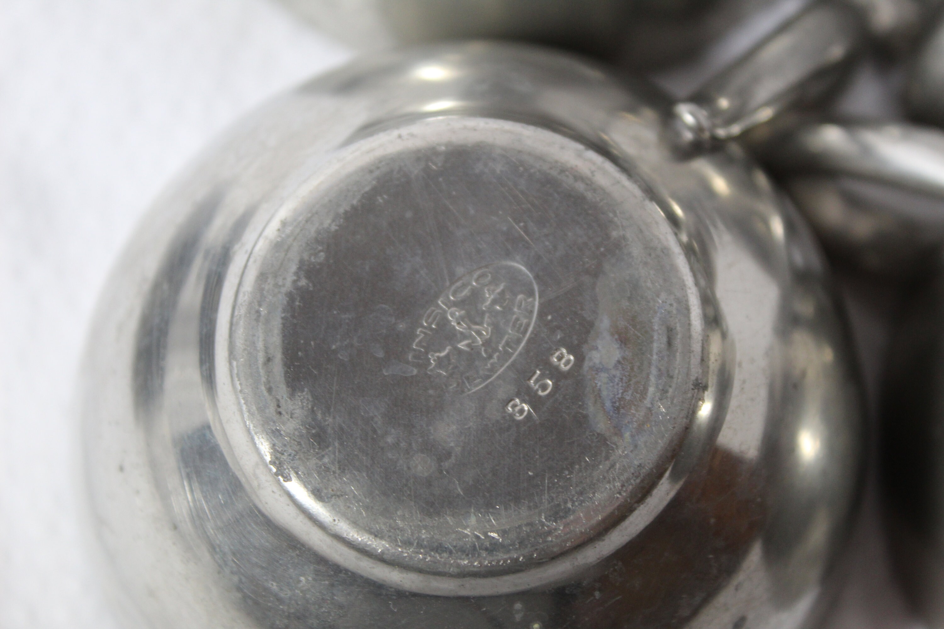 Insico Pewter teacups and saucers set of four | Etsy