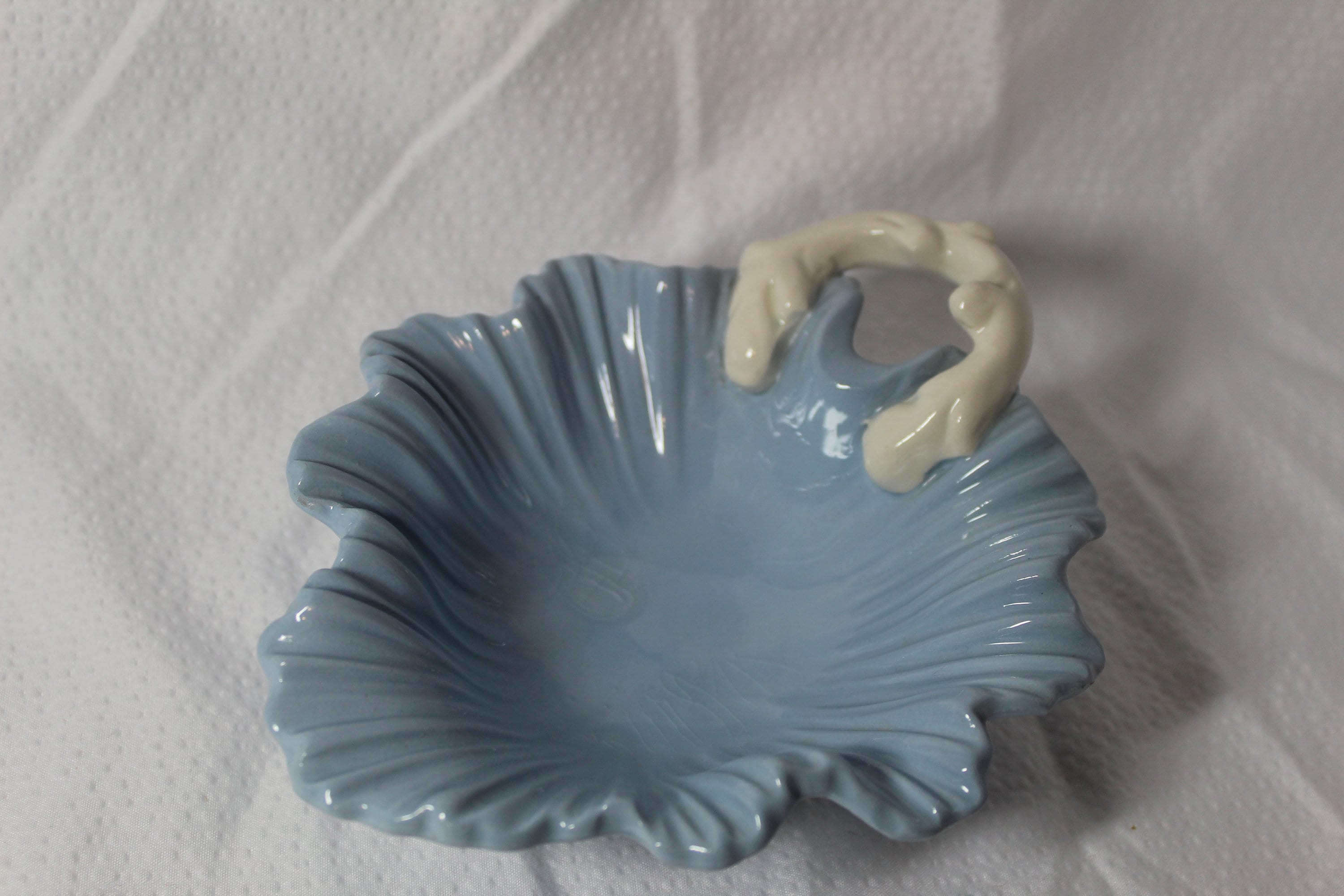 Vintage 1940's falcon ware art pottery - Pale Blue Leaf Bowl - #1748 ...