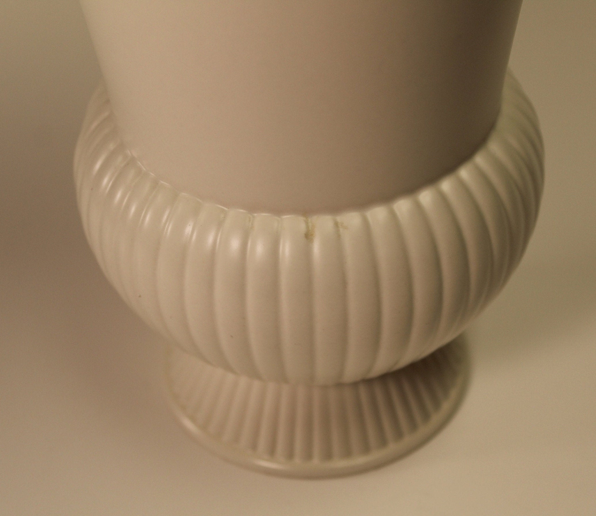 Wedgwood Moonstone Tall Fluted Vase - Vintage White - Made in England ...