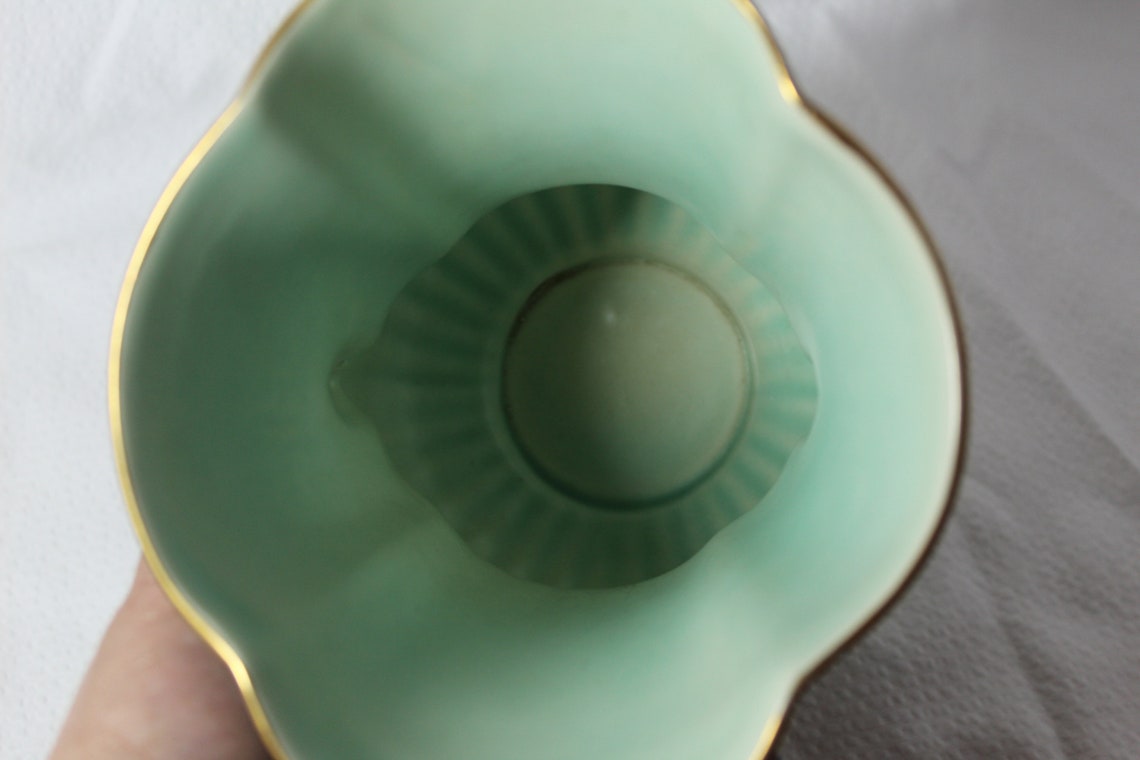 Rare Crown Devon Pottery Pale Green Speckled White | Etsy