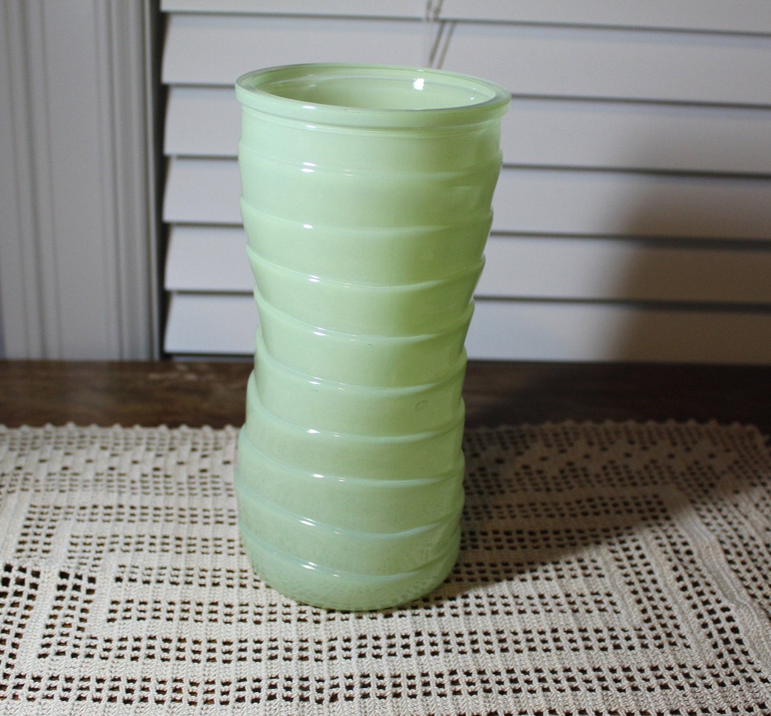 Light Green Glass Vase - Etsy