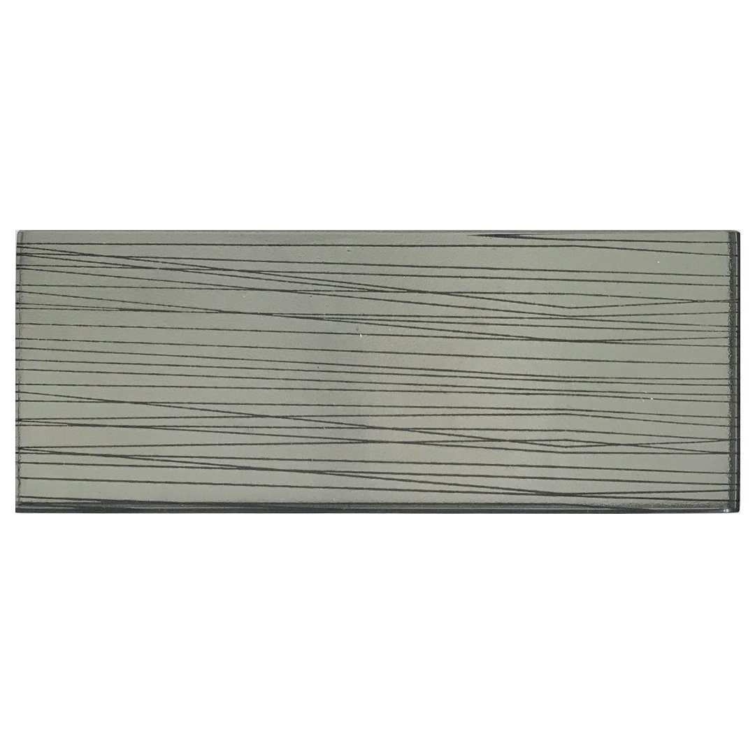 Silver Linings 3 X 8 "metallic" Glass Tile - Etsy
