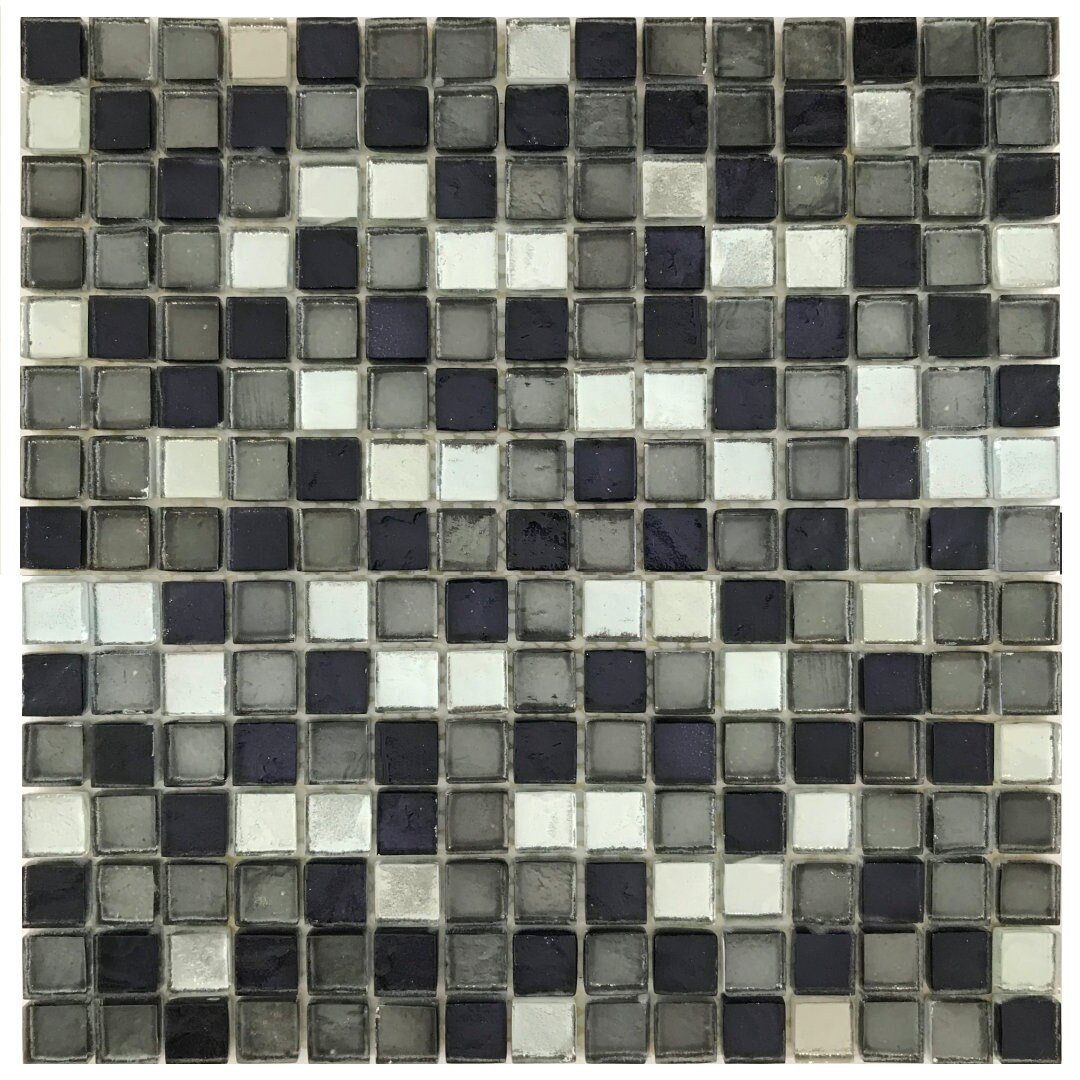 Peppered Ice 3/4 x 3/4 Metallic Mosaic Glass Tile - Etsy.de