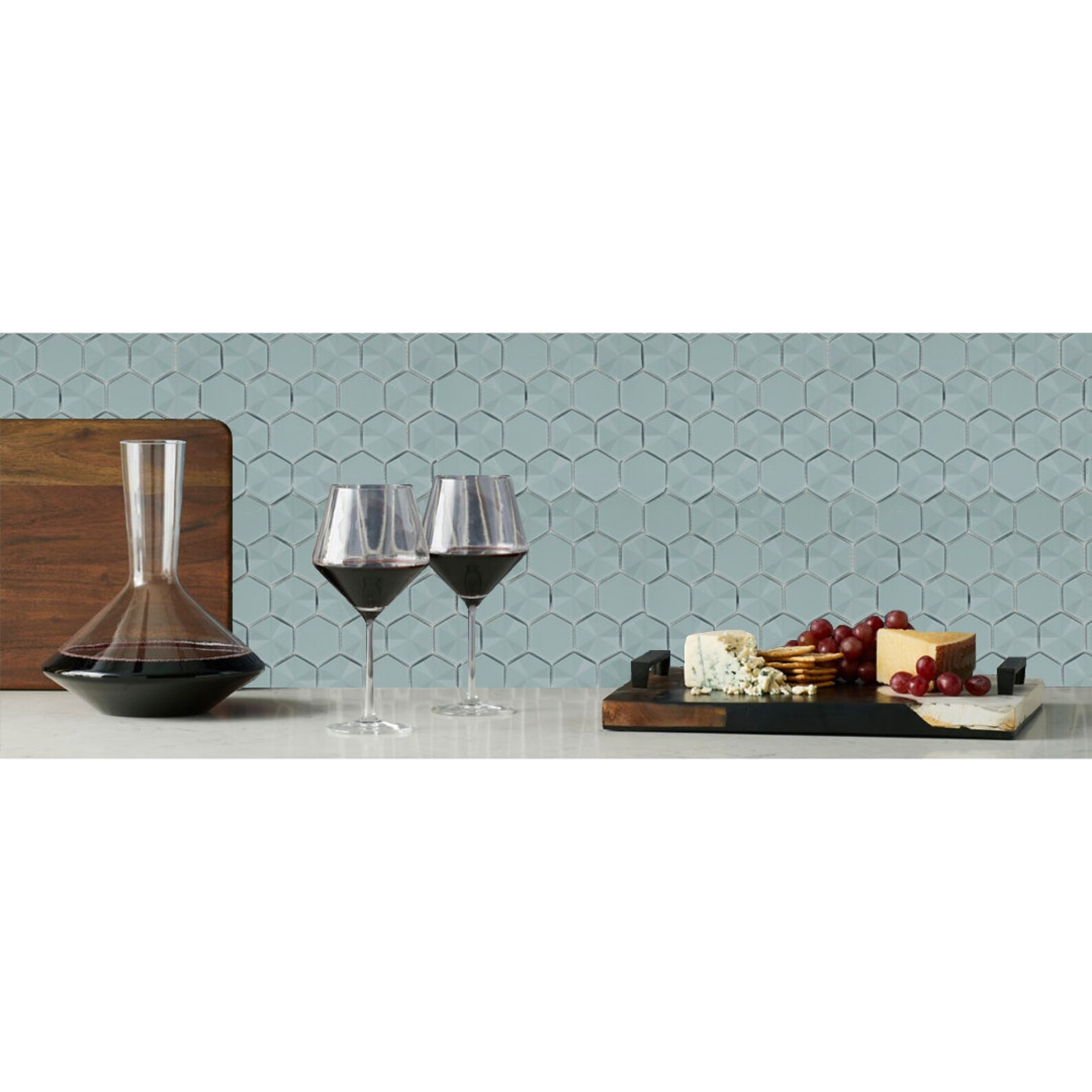 Recycled Glass 3D Hexagon Tile - Etsy