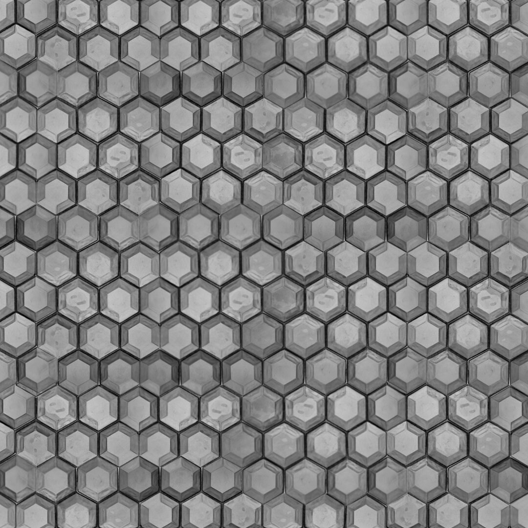 Dimensional Hexagon Glass Tile - Etsy