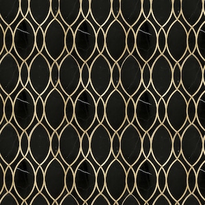 Marble Tile With Brass Inlay - Etsy