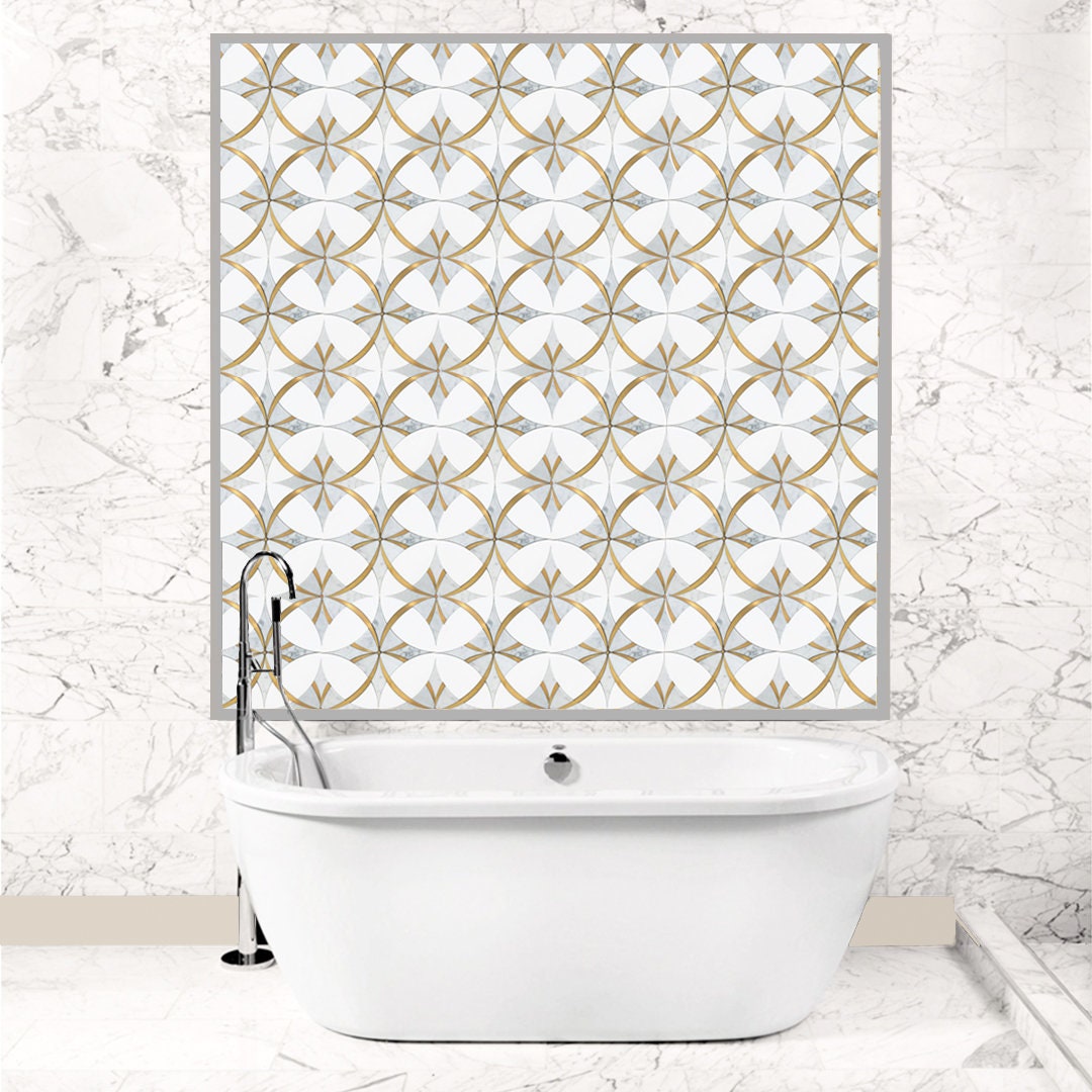 Marble Brass Ring Tile - Etsy