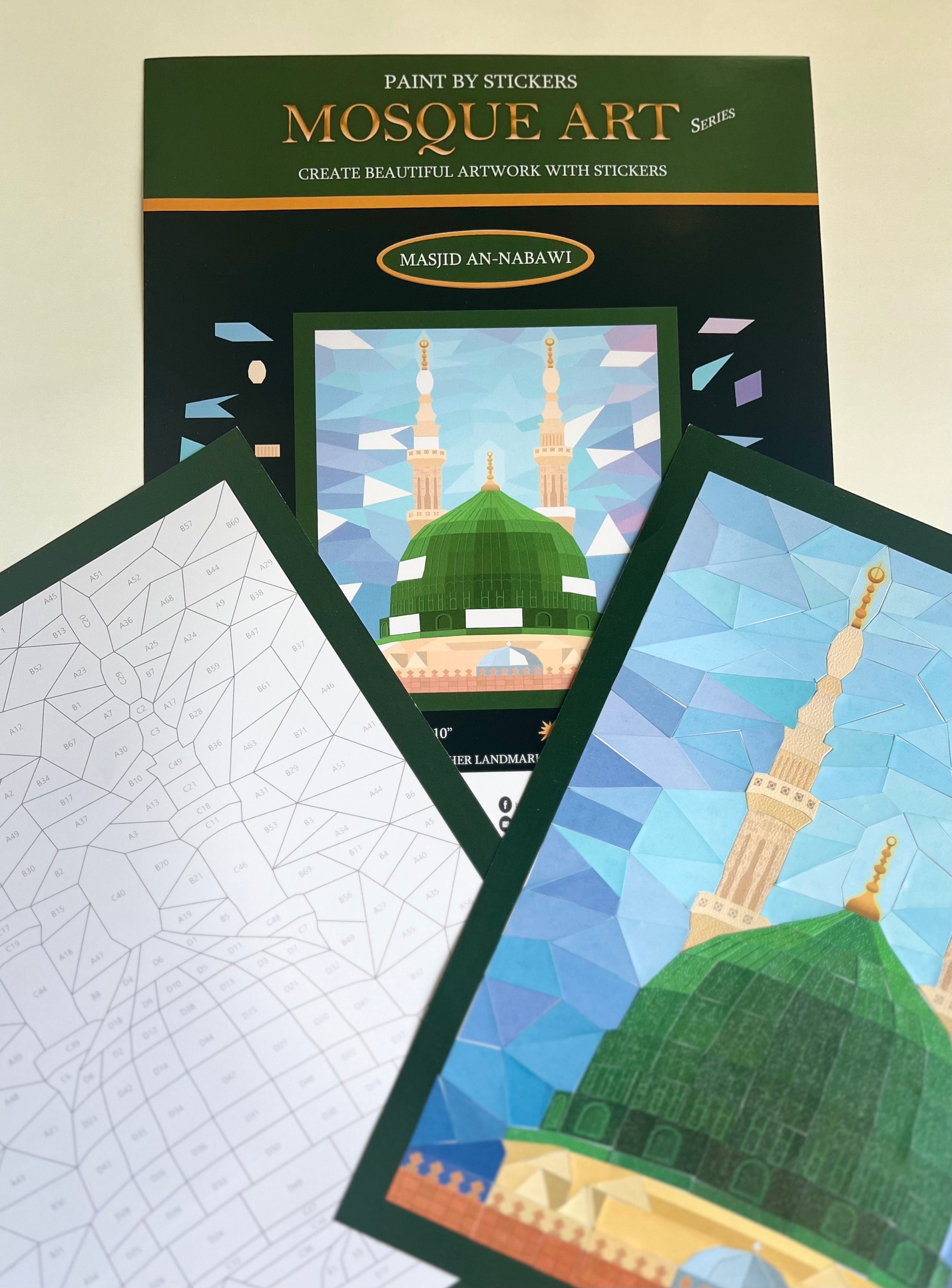 Masjid an Nabawi Stickers Set, Madina Paint by Sticker, Mosque Art by ...