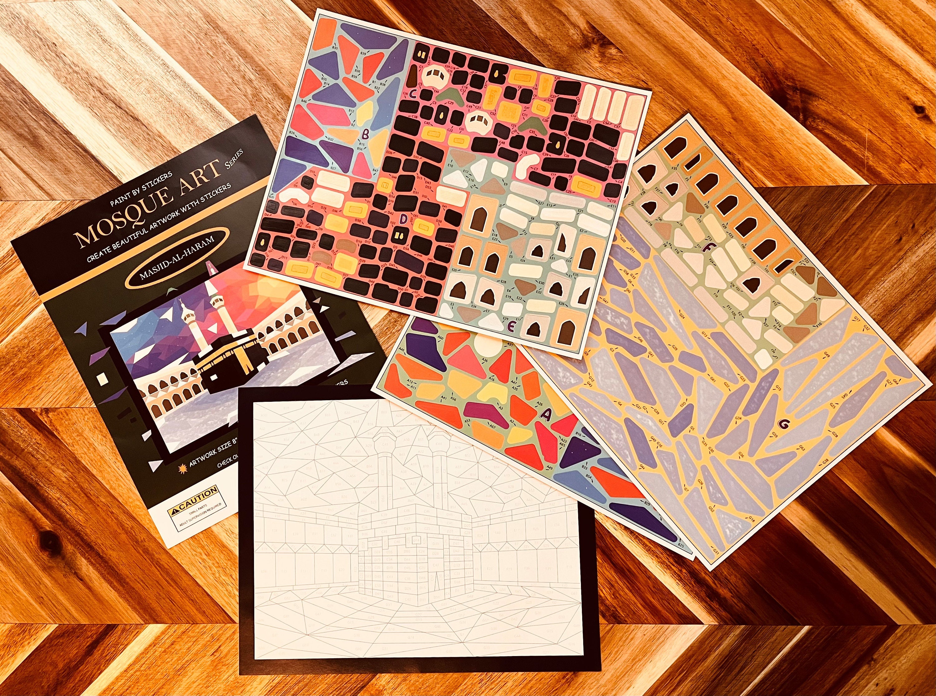 Masjid Al Haram Stickers Set, the Holy Kaaba Paint by Sticker, Mosque ...