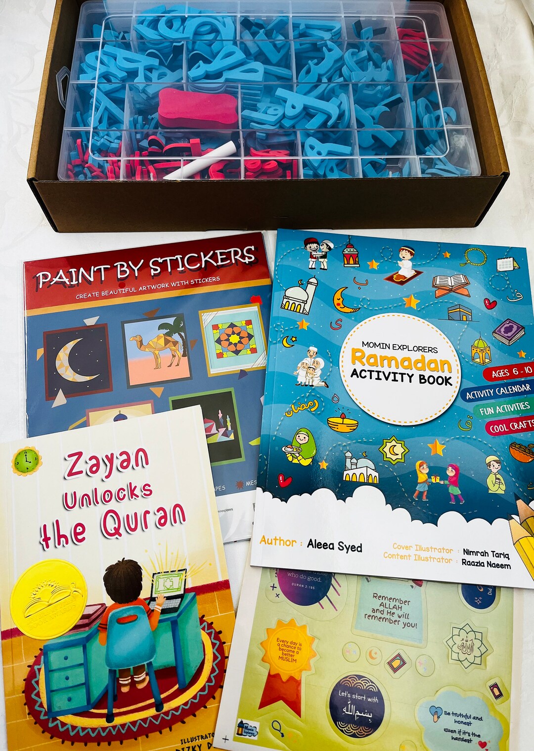 Ramadan Box Bundle, Magnetic Arabic Word Builder, Activity Book, Paint ...