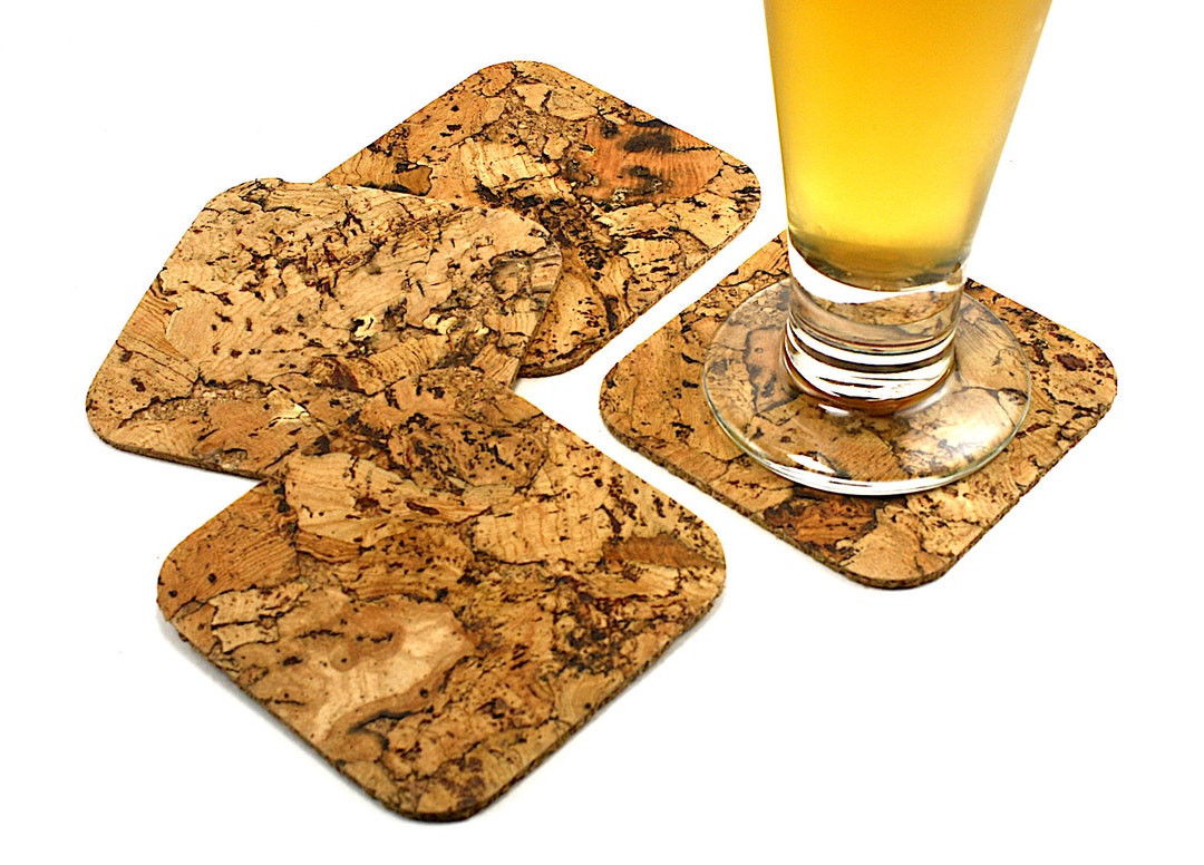Square Decorative Cork Coasters for Drinks, Beer Coasters, Cup Coasters ...