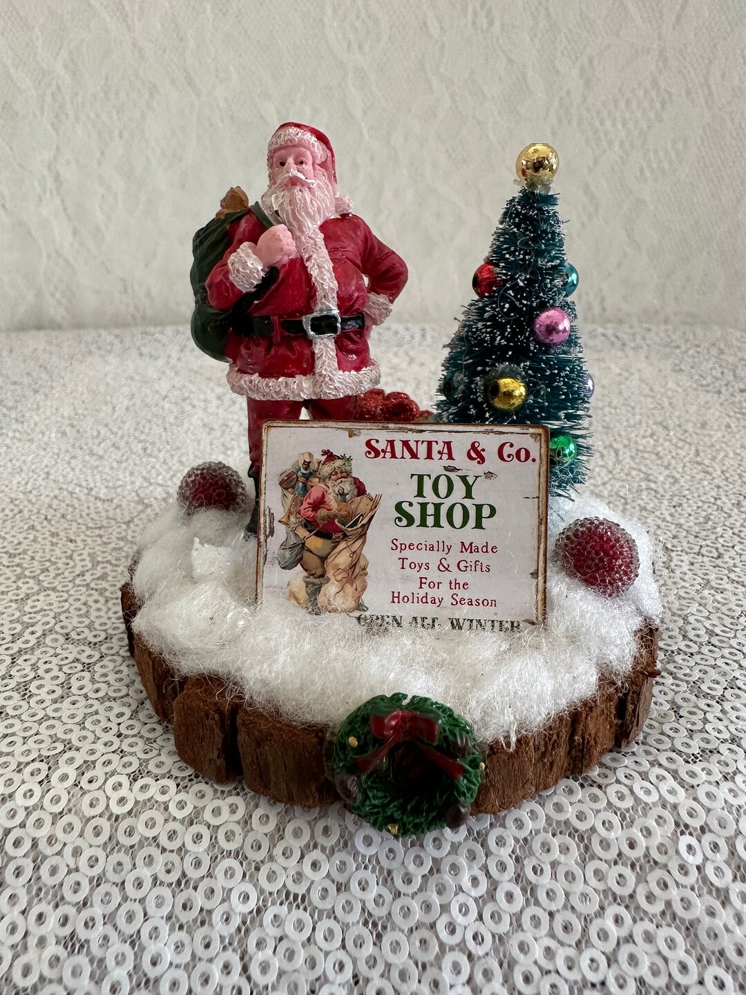 Miniature Christmas Scenes, Miniature Wood Scenes, Wood Base Scenes ...