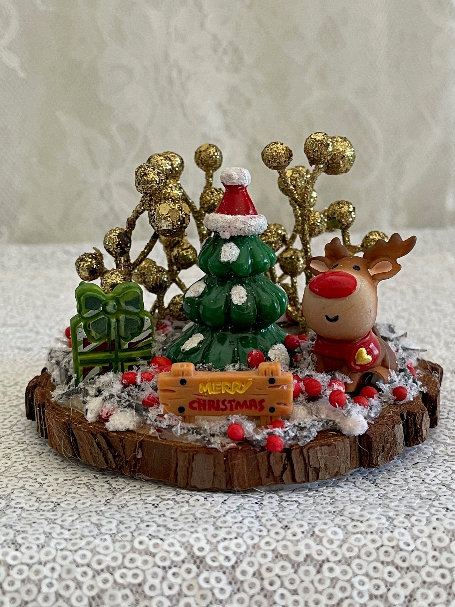 Miniature Christmas Scenes, Miniature Wood Scenes, Wood Base Scenes ...