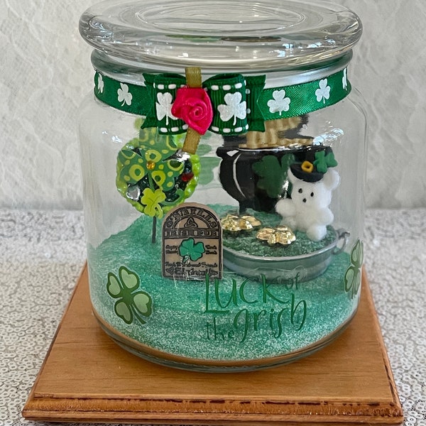 St Patricks Day Jar - Etsy