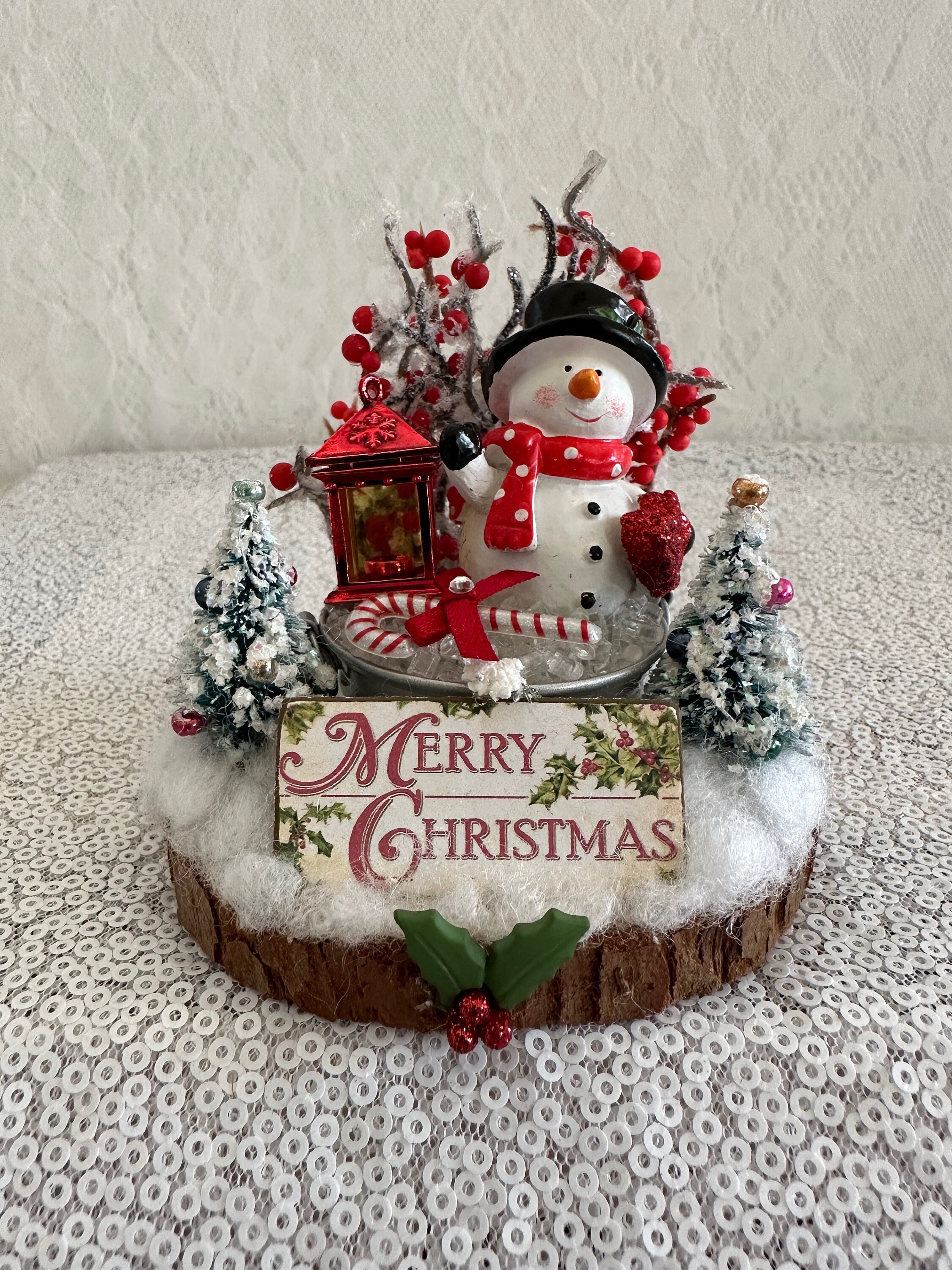 Miniature Christmas Scenes Miniature Wood Scenes Wood Base - Etsy