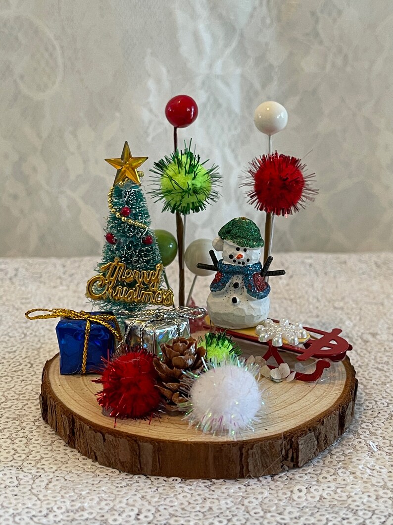 Miniature Christmas Scenes Miniature Wood Scenes Wood Base - Etsy