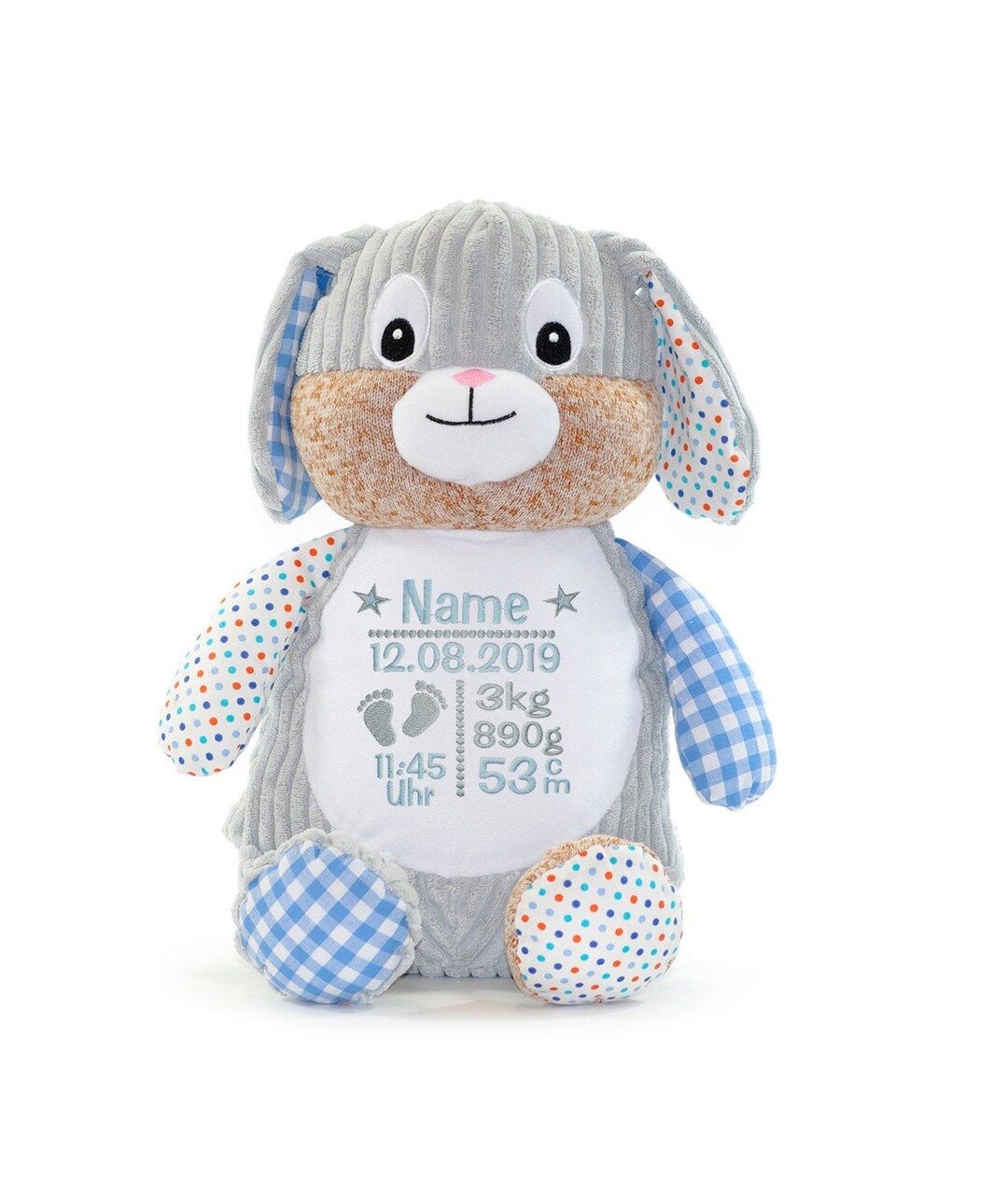 Cuddly Toy With Name 40 Cm Plush Toy for Babies Birth Baptism Gift ...