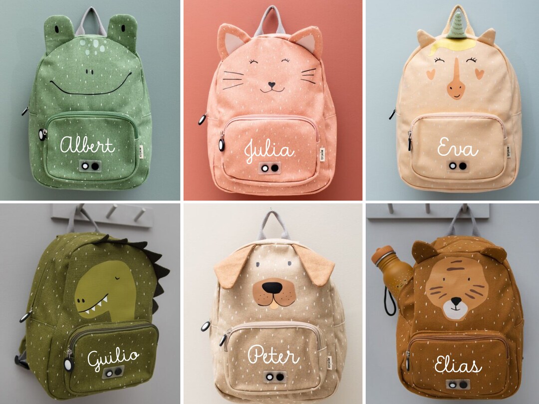 CHILDREN'S BACKPACK WITH NAMES Embroidered as a Set With Drinking ...
