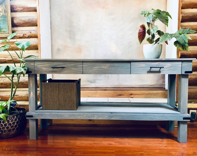 Entryway Table With Drawers Rustic Entryway Shoe Storage - Etsy