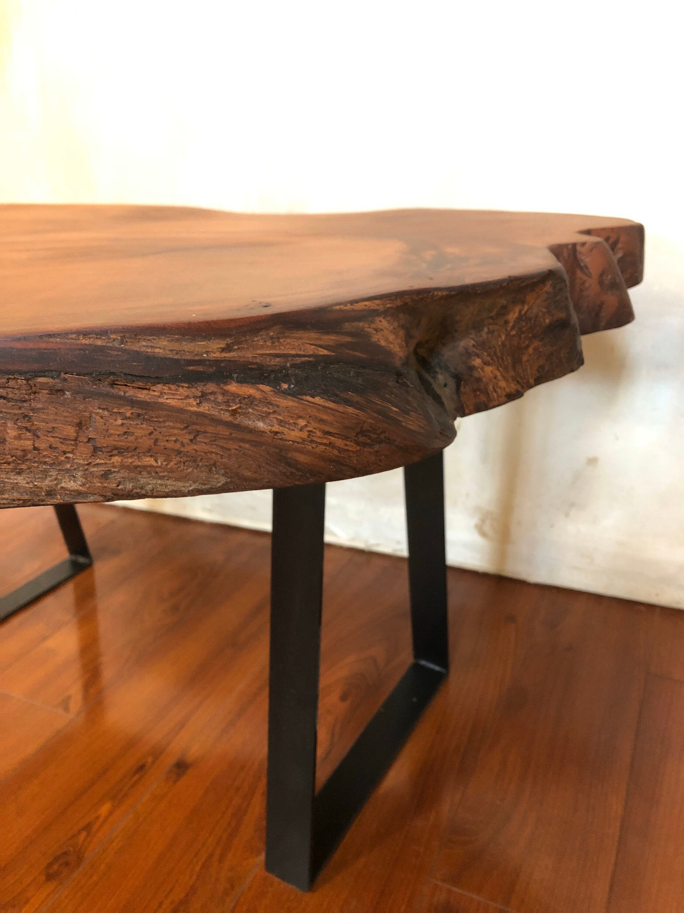 Custom Live Edge Coffee Table Redwood, Maple, Walnut, Hickory, Pine ...