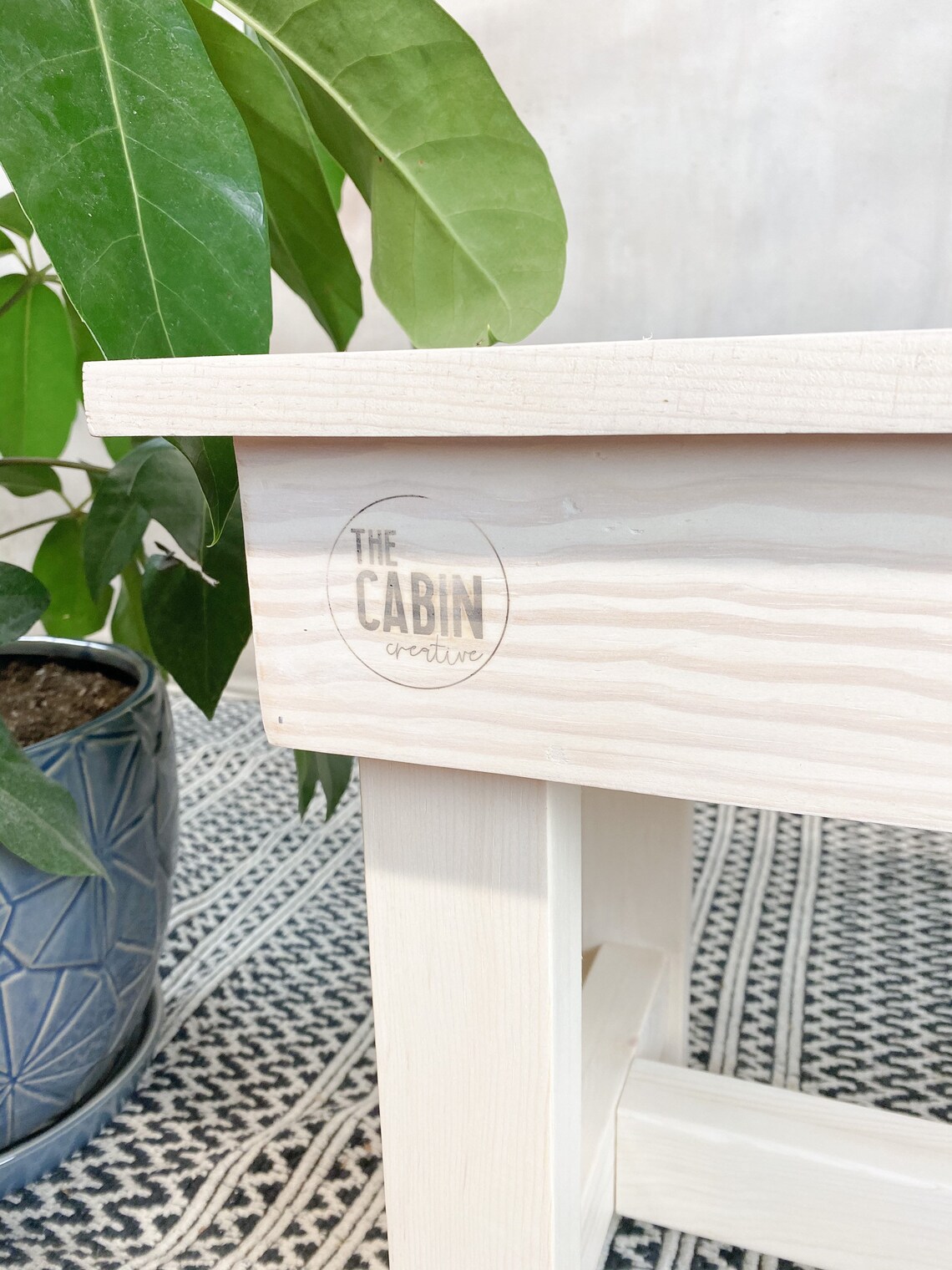 Modern Farmhouse Style Antique White Stained Solid Wood Bench for ...