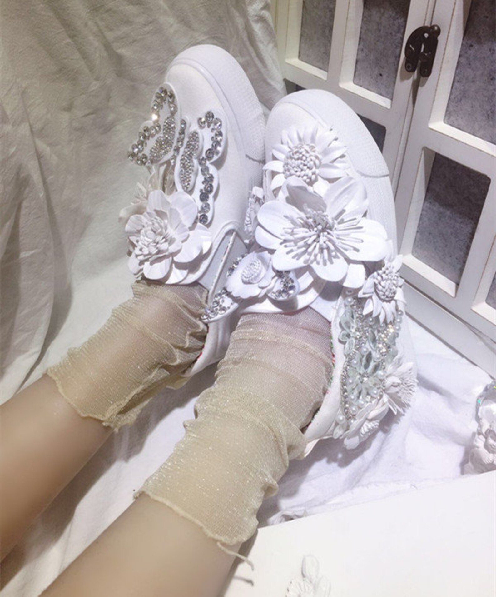 Customflower Canvas Platform Shoes - Etsy