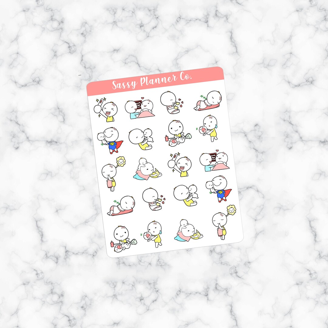 Mom Life Munchkin Emoti Stickers, Emoti Planner Stickers - Etsy