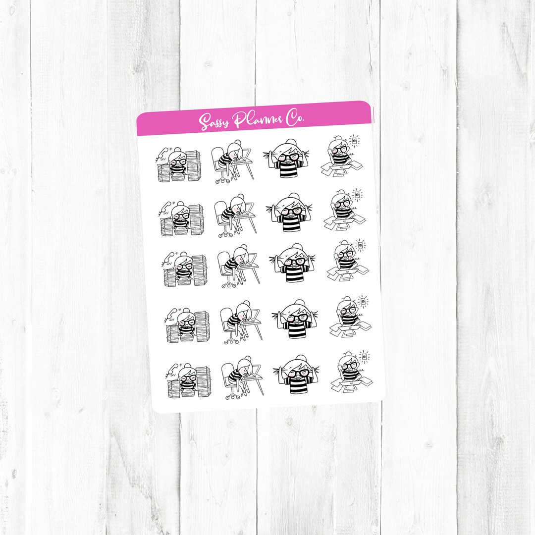 Overloaded Character Planner Stickers, Activity Planner Stickers - Etsy