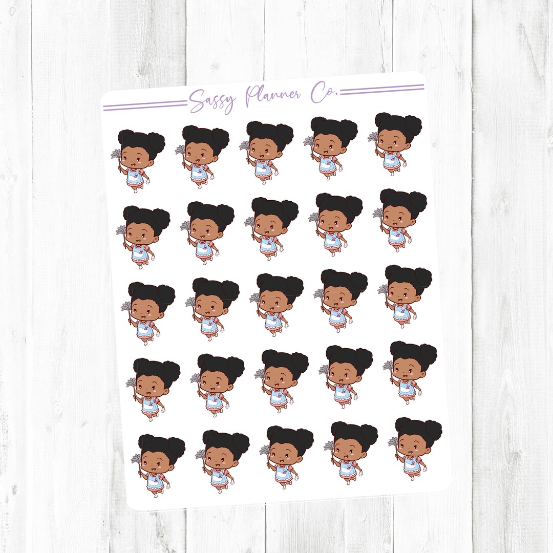 Keke Cleaning Day Character Planner Stickers Activity Planner - Etsy