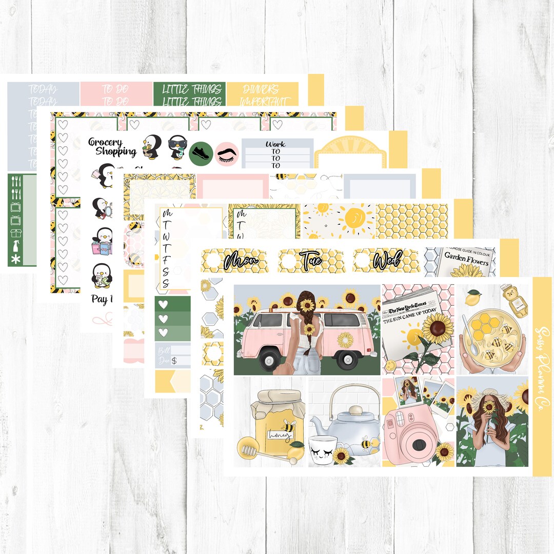 Let It Bee Weekly Planner Kit, Planner Sticker Kit, Weekly Planner Kit ...