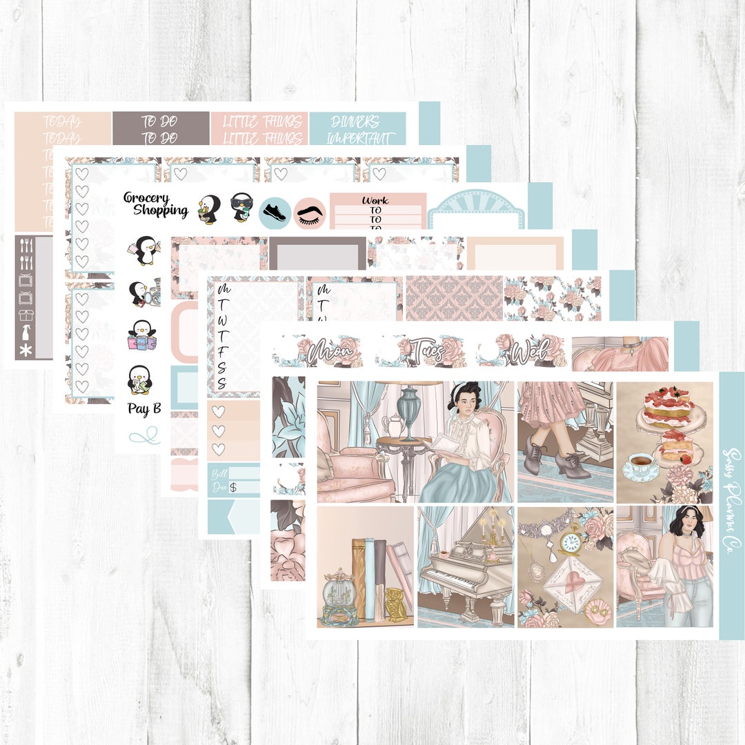 Vintage Delight Weekly Planner Kit, Planner Sticker Kit, Weekly Planner ...