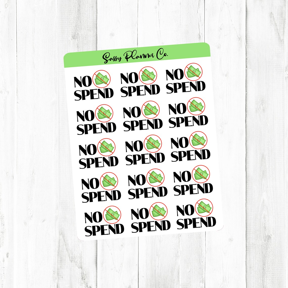 No Spend Planner Stickers Activity Planner Stickers - Etsy