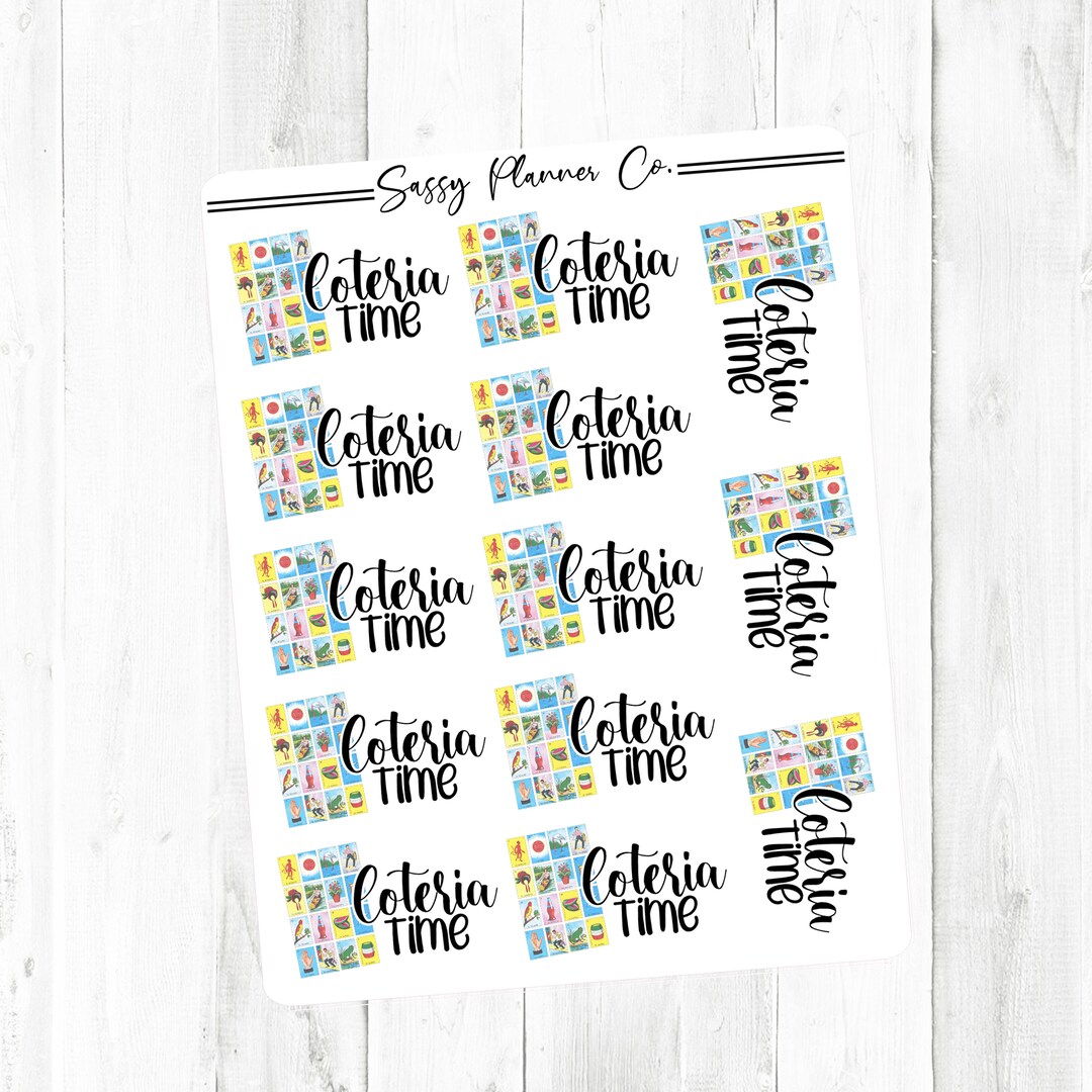 Loteria Time Planner Stickers, Activity Planner Stickers, Bill Pay ...