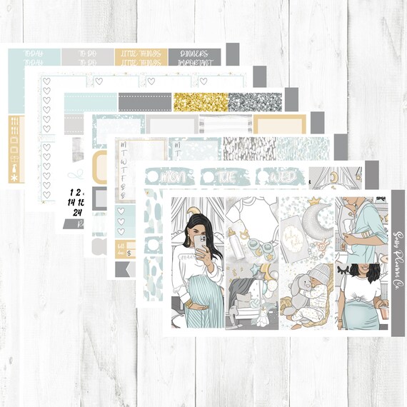 Sweet Baby boy Weekly Planner Kit Planner Sticker Kit | Etsy