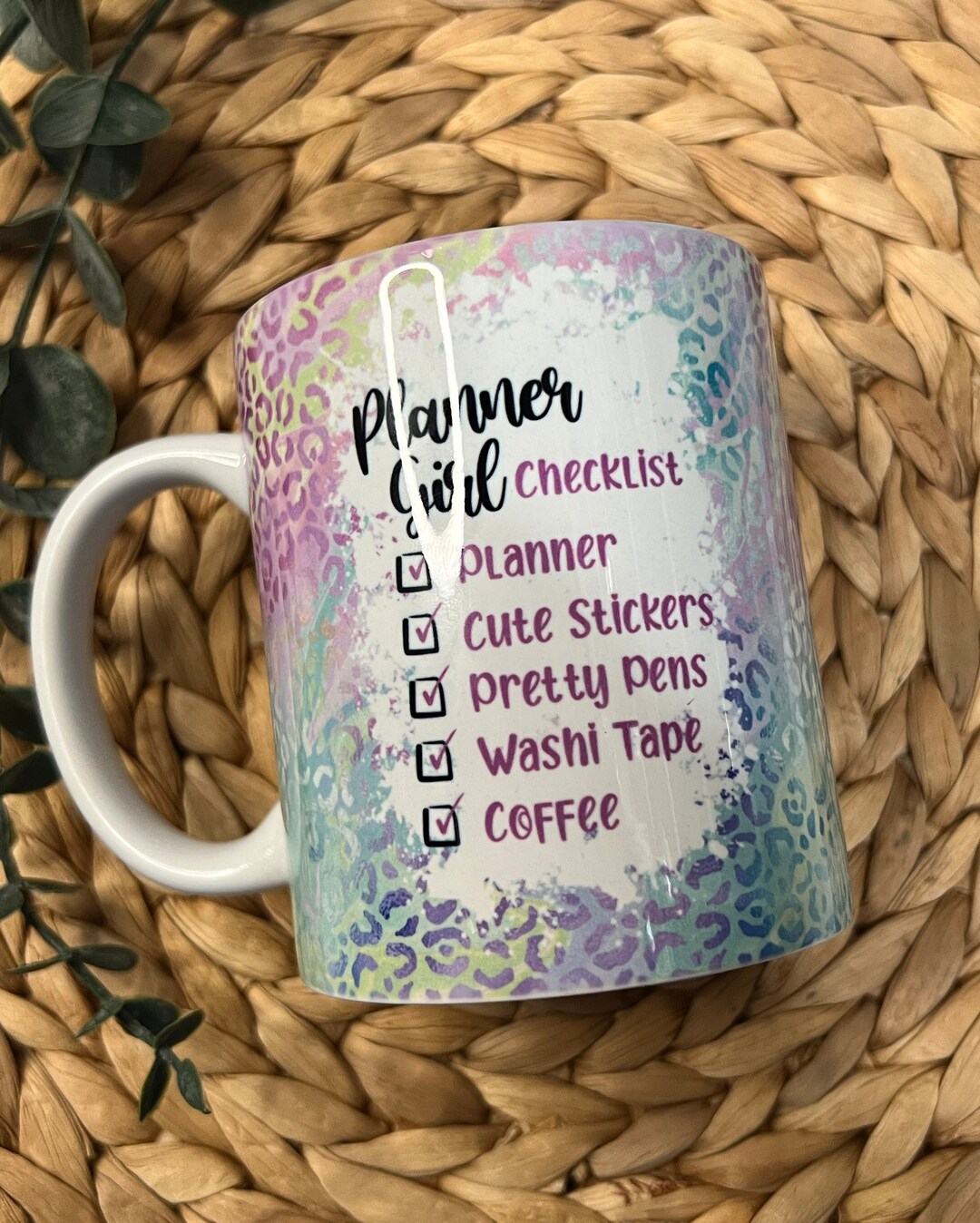 Planner Girl Coffee Mug, Planner Checklist Mug, Custom Mug - Etsy