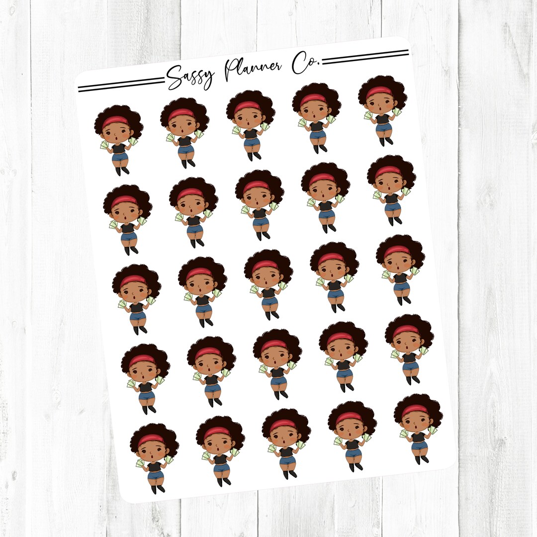 Nia Pay Day Character Planner Stickers, Activity Planner Stickers - Etsy