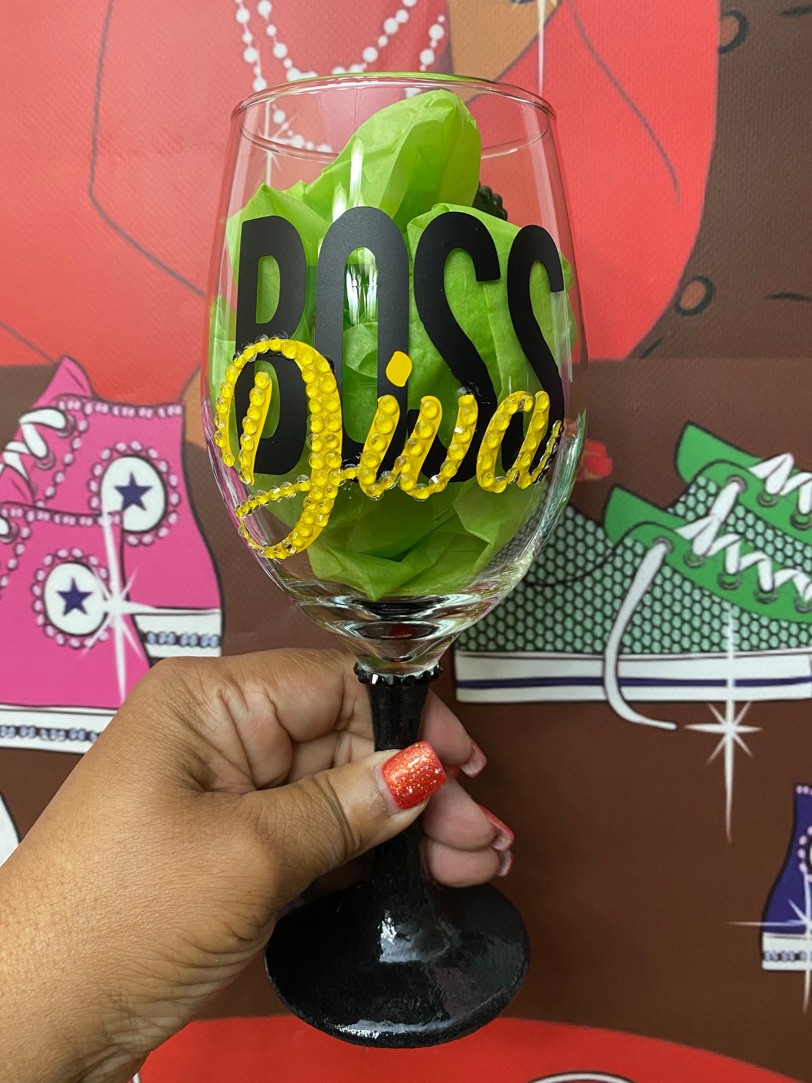 Birthday Diva Wine Glass - Etsy