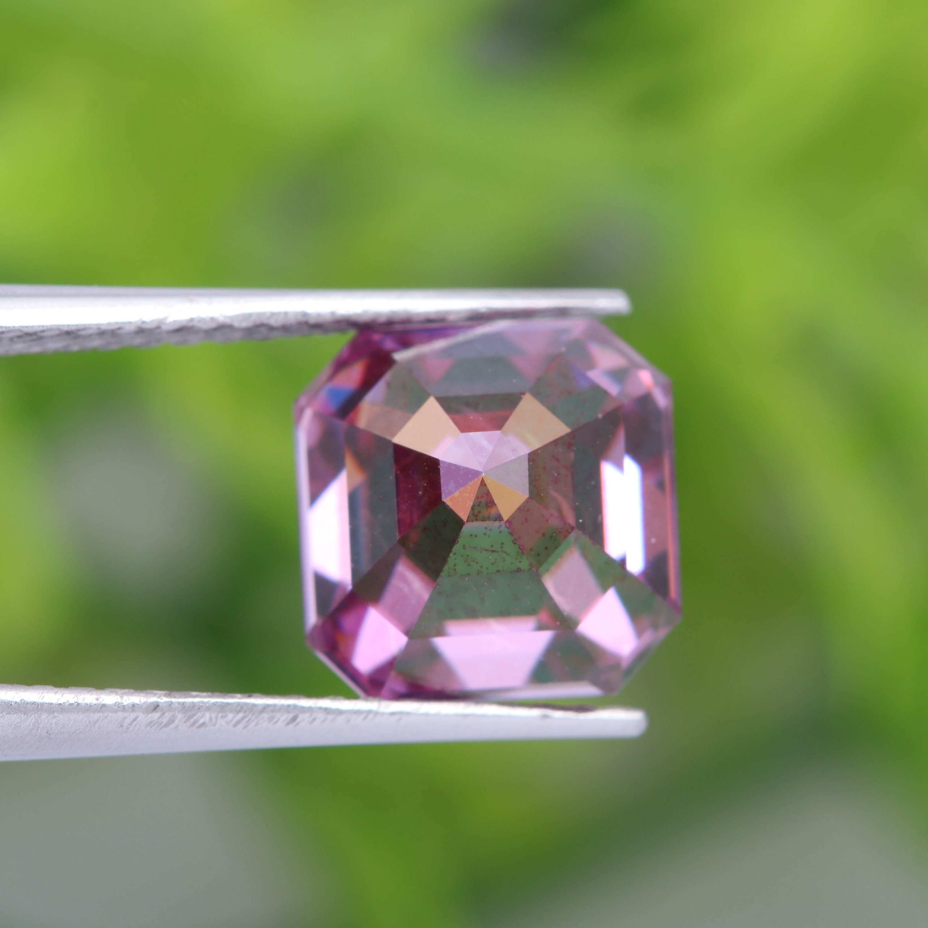 Pink Loose Moissanite Stone Asscher Excellent Cut VVS1 | Etsy