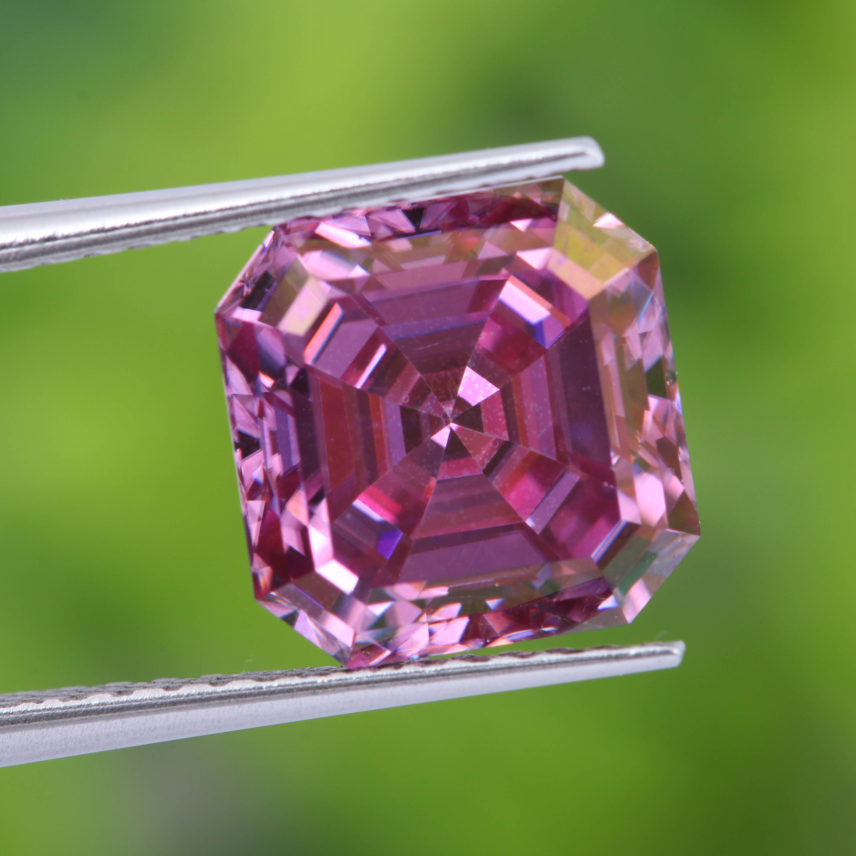 Pink Loose Moissanite Stone Asscher Excellent Cut VVS1 | Etsy