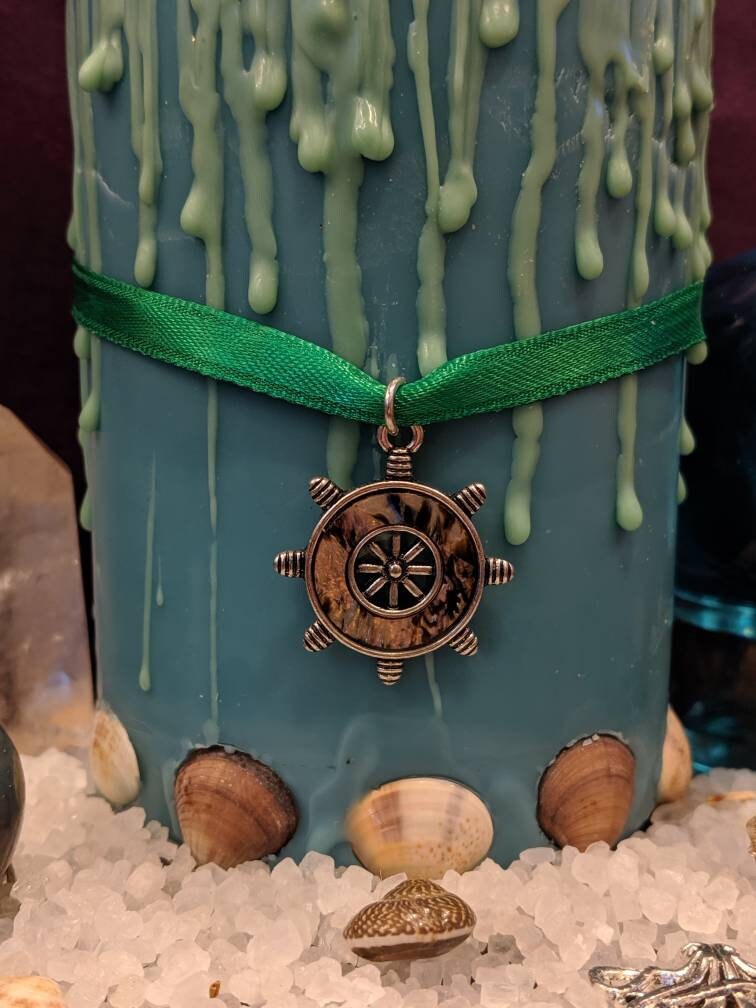 Neptune's Current - Ritual Deity Spell Candle With Herbs and Gemstones ...