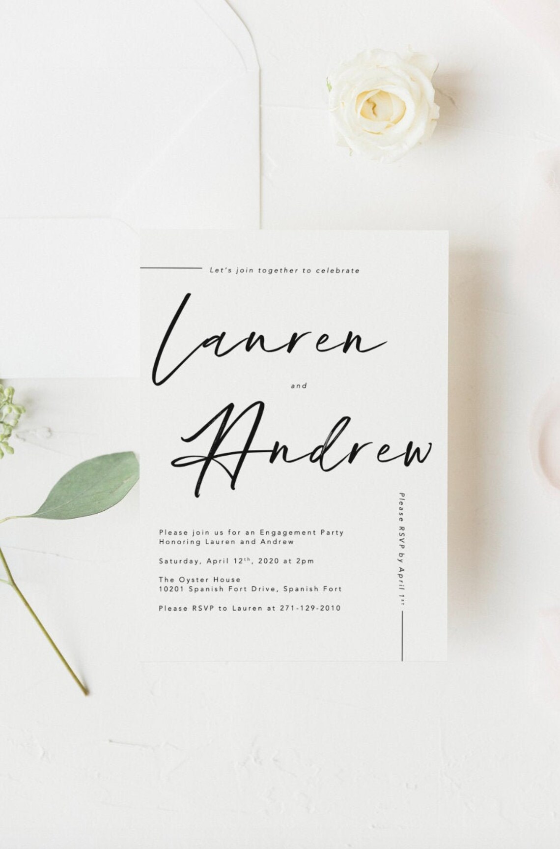 Simplistic Engagement Party Invitation Engagement Party - Etsy